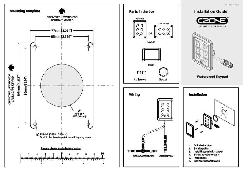 CZone Waterproof Keypad - Quality Marine Electronics